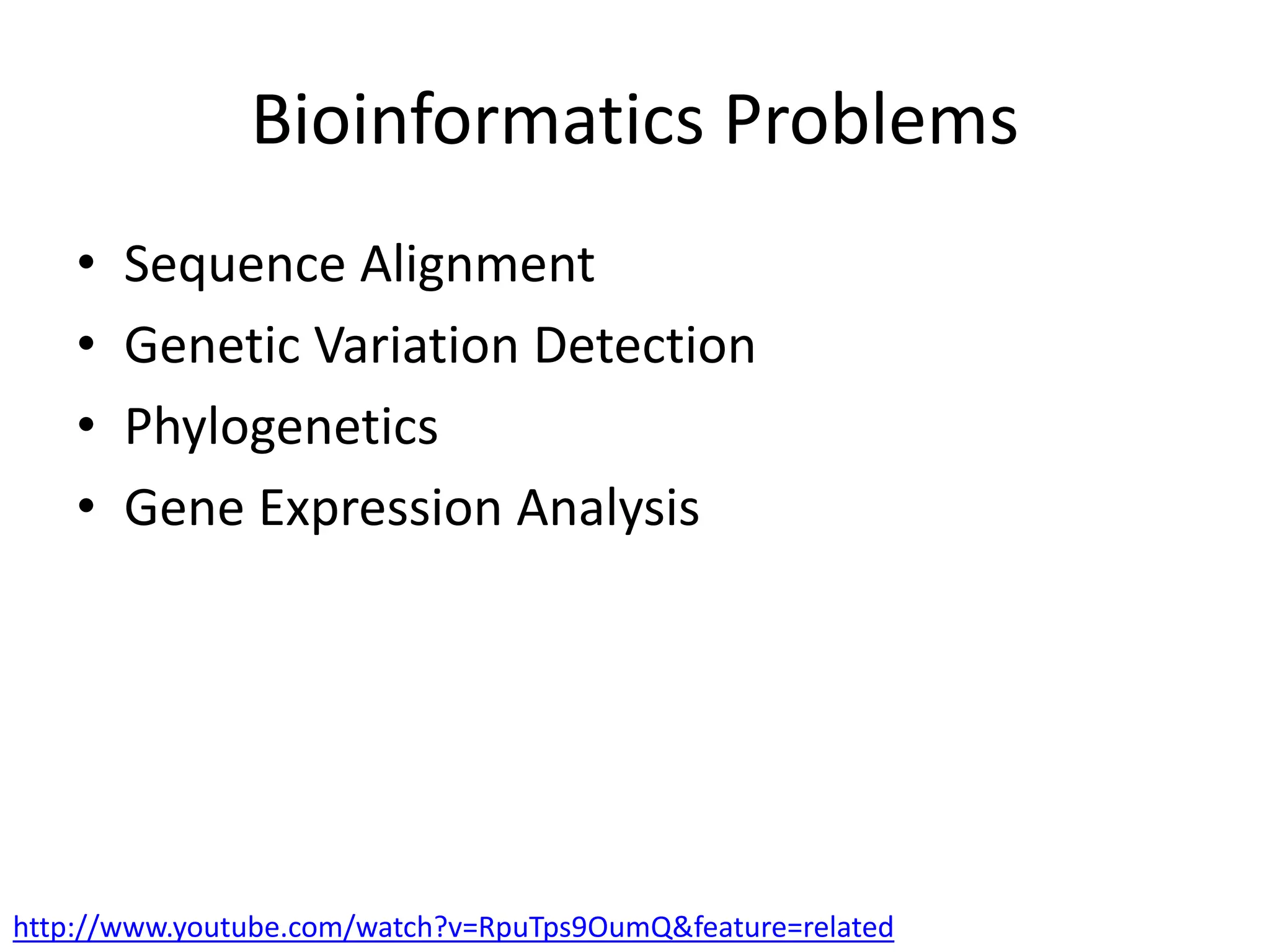 Introduction to Bioinformatics | PDF