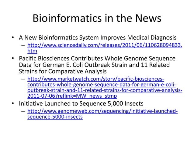 Introduction to Bioinformatics | PDF