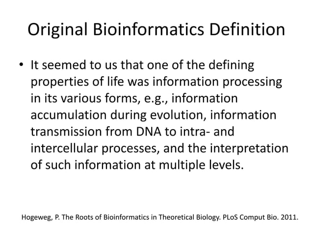 Introduction to Bioinformatics | PDF