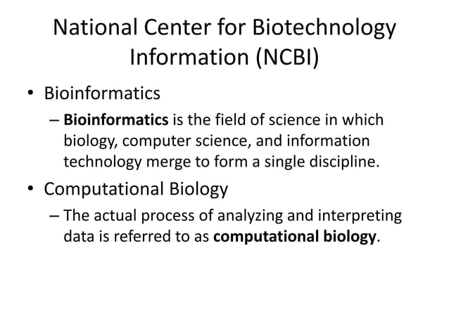 Introduction to Bioinformatics | PPT
