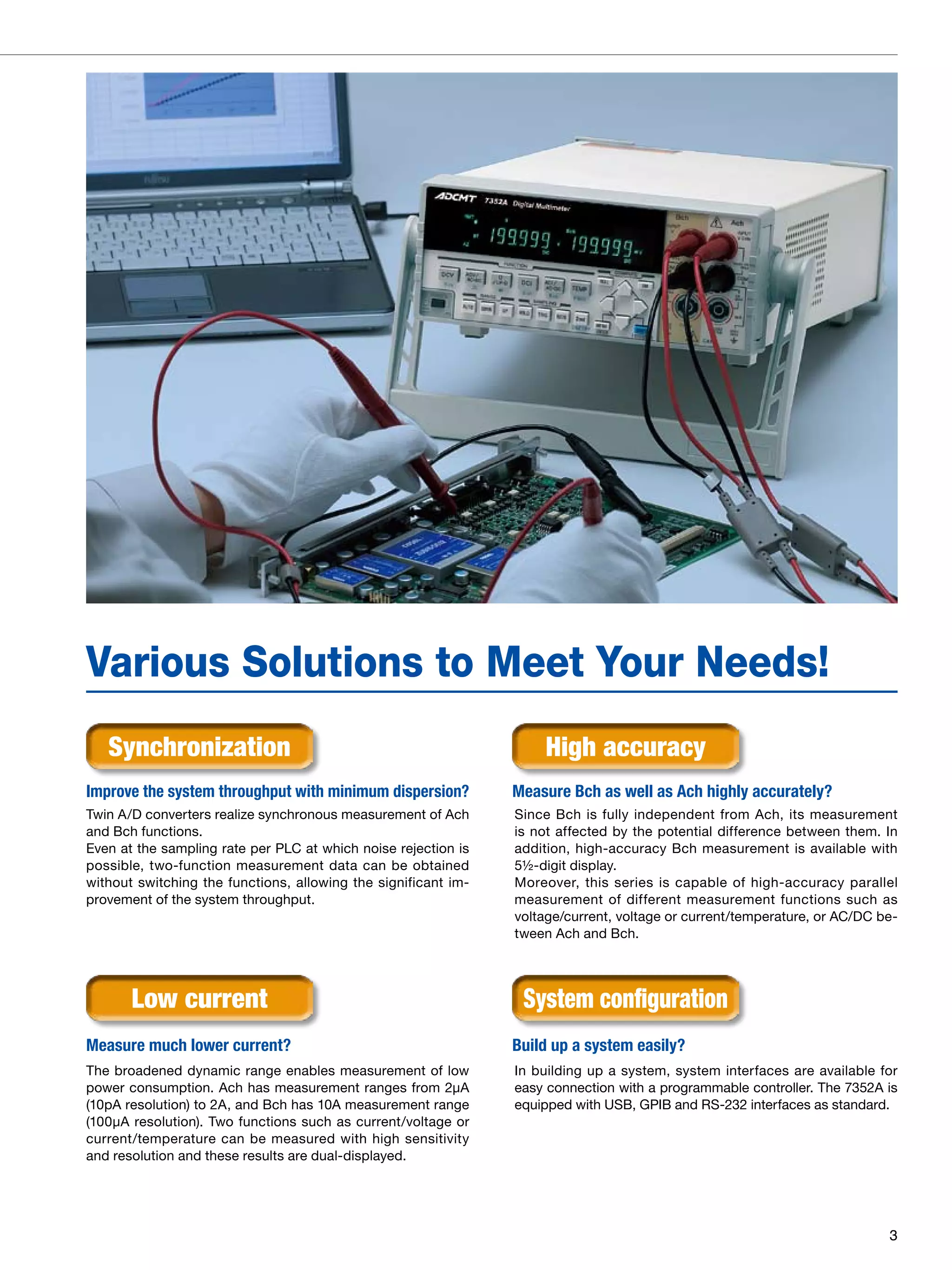 ADCMT 7352 Series Digital Multimeter | PDF
