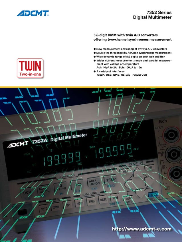ADCMT 7352 Series Digital Multimeter | PDF