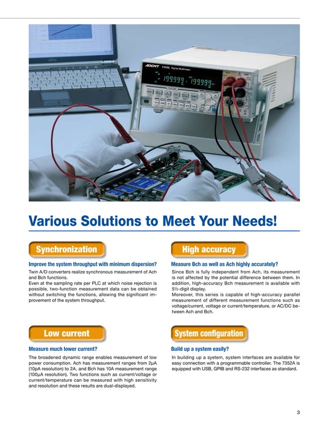 ADCMT 7352 Series Digital Multimeter | PDF