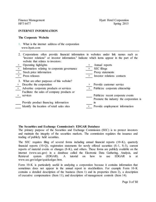 Hyatt Annual Report Done | PDF