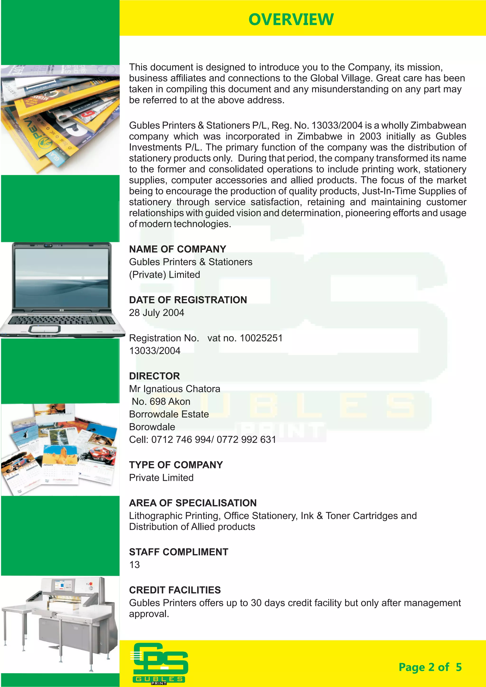 GUBLES company profile | PDF