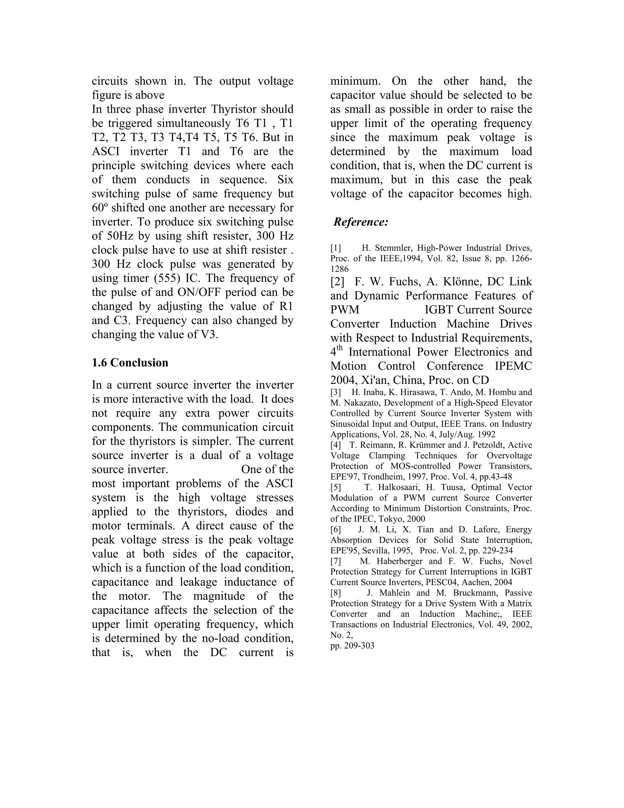 3 phase current source inverter | PDF