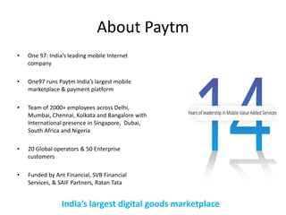 Paytm Education Presentation | PDF