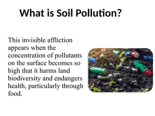 soil pollution causes definitionsolution | PPTX