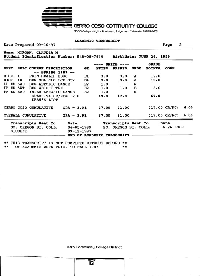 Academic Transcripts | PDF