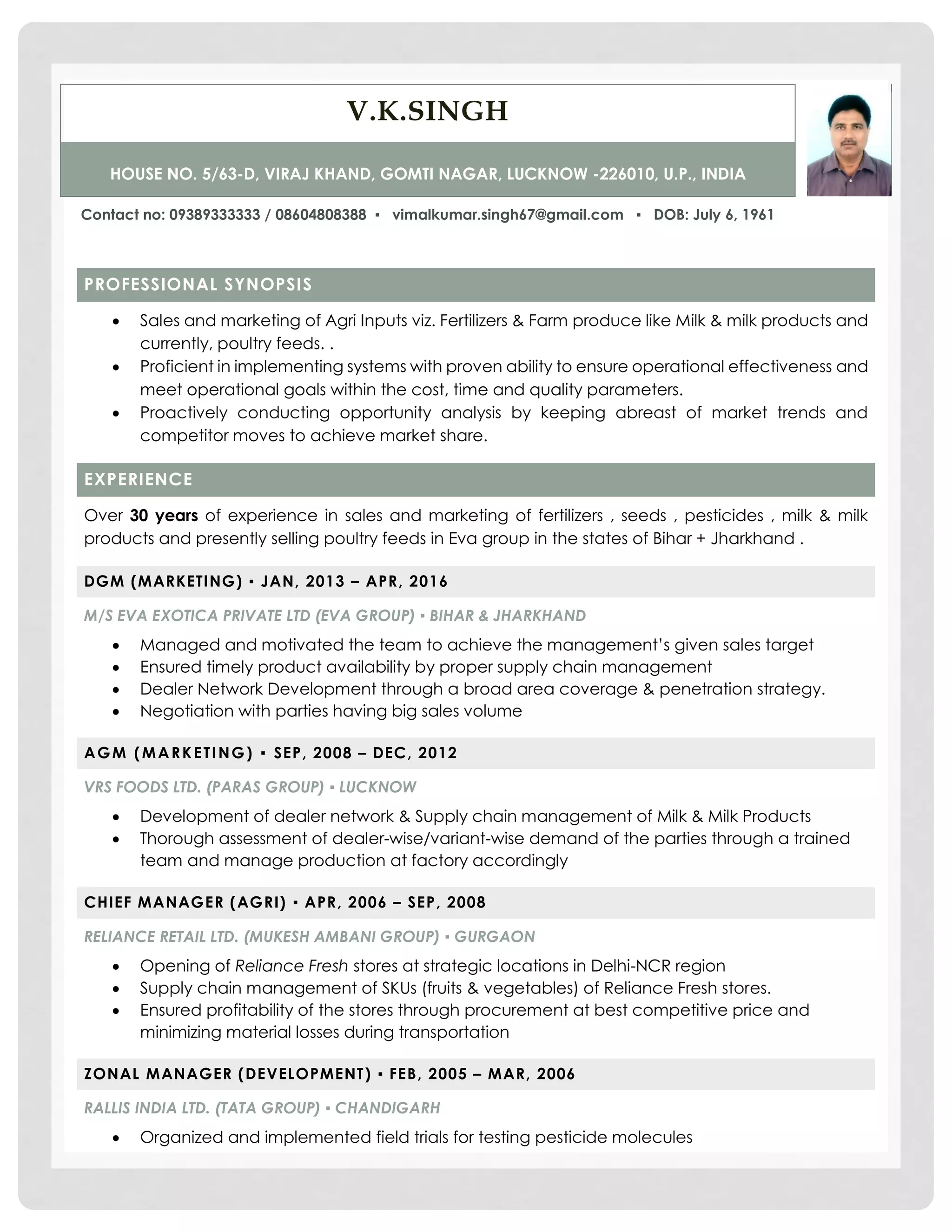 VIMAL SINGH Resume | PDF