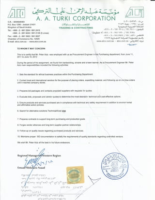 ATCO Experience Certificate | PDF