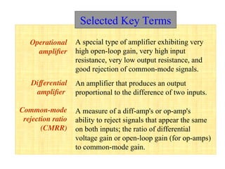 operational amplifier and it's applications | PPT