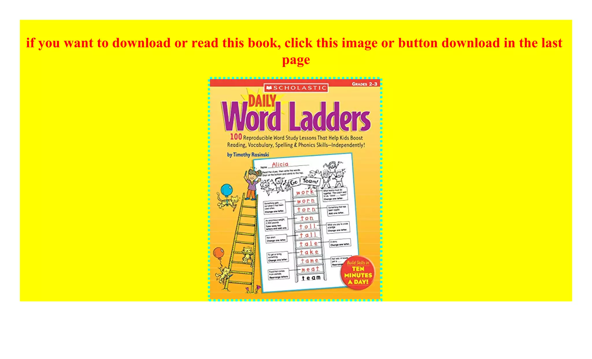 Daily Word Ladders Grades 2-3 ((P.D.F))^^@@ | PDF