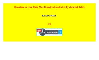 Daily Word Ladders Grades 2-3 ((P.D.F))^^@@ | PDF