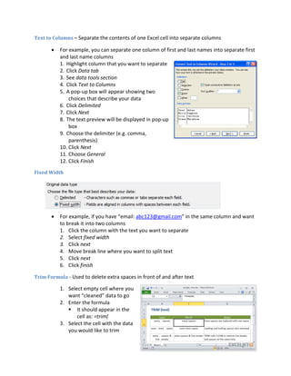Coaching Corps Excel User Manual | PDF
