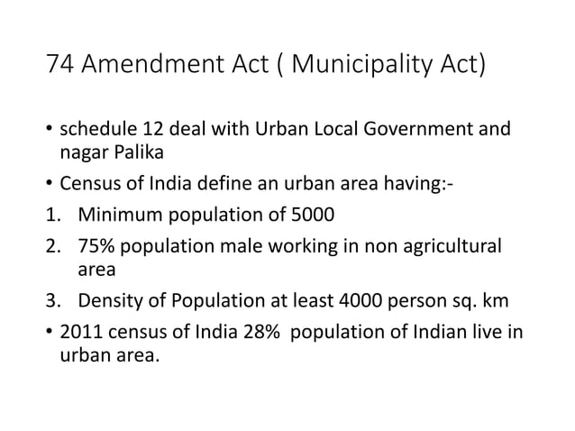73&74 Amendment Act Social Science .pptx | Politics