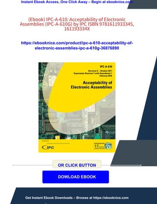 (Ebook) IPC-A-610: Acceptability of Electronic Assemblies (IPC-A-610G ...