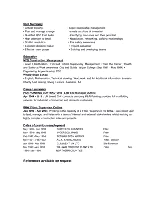 New john cunliffe Cv | DOCX | Careers