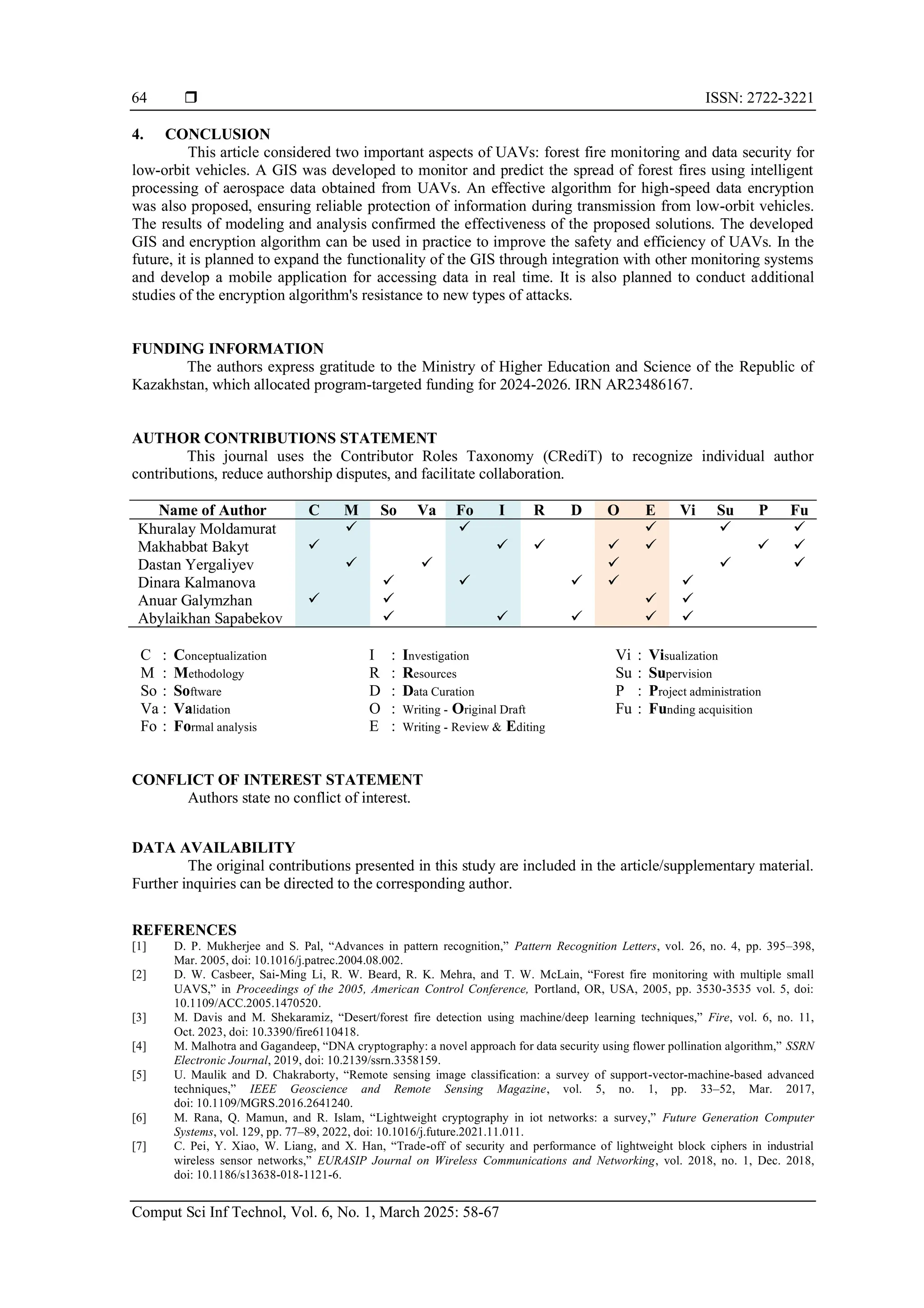 Geoinformation system for monitoring forest fires and data encryption ...