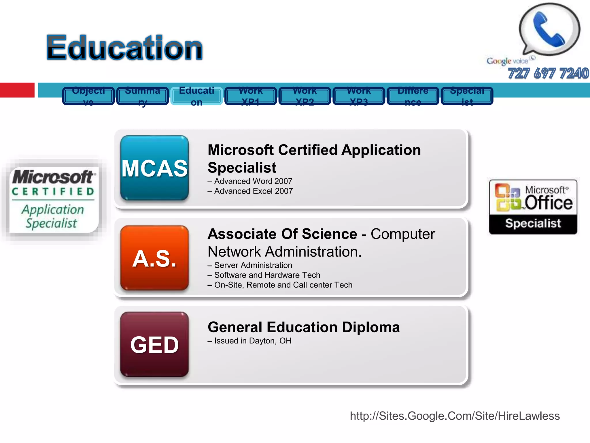 Target Powerpoint Resume - Timothy Lawless | PPTX