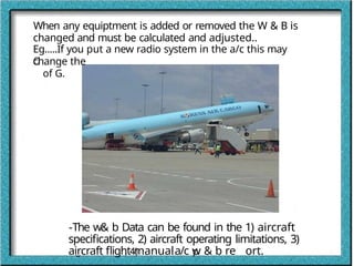 Aircraft Weight & Balance - In extreme cases it can cause loss of life ...