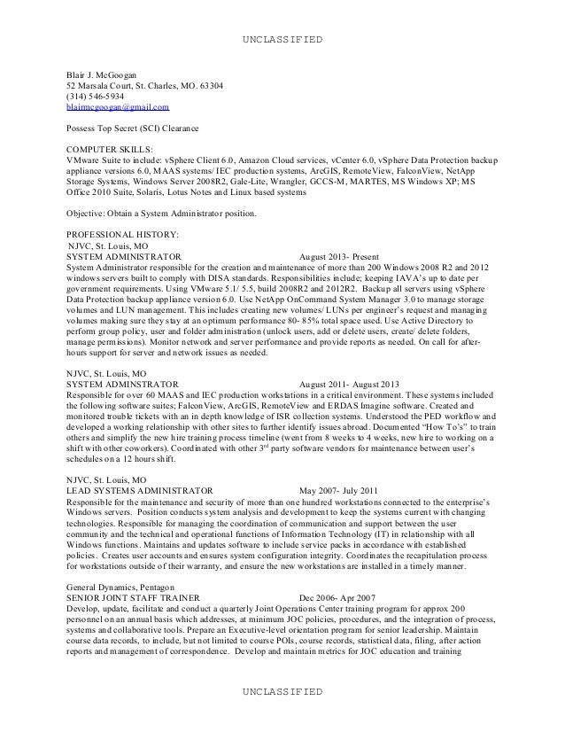 McGoogan Resume 2016