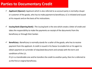 Dynamics of Documentary Credit | PPT