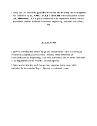 intercom system | DOCX