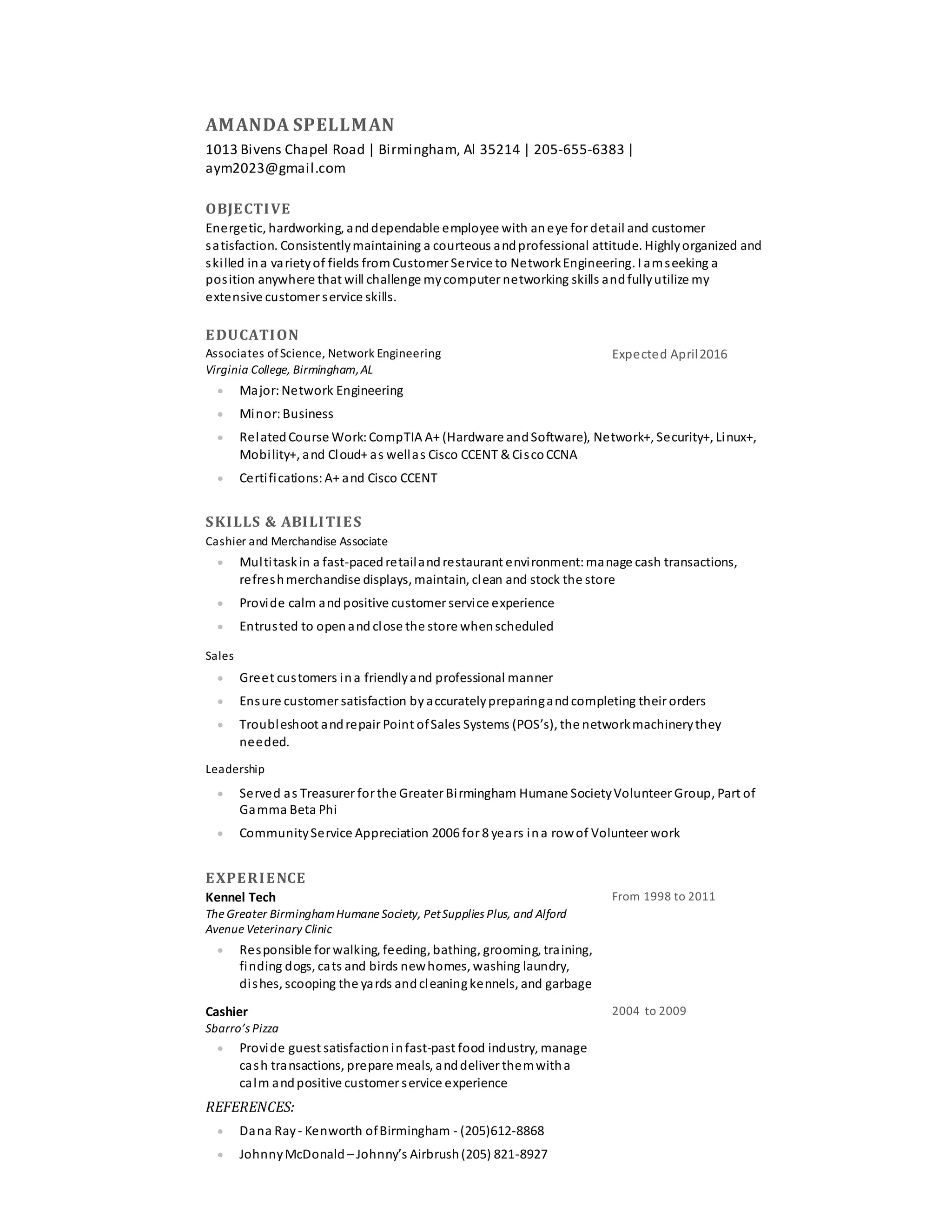 New Resume Amanda | DOCX