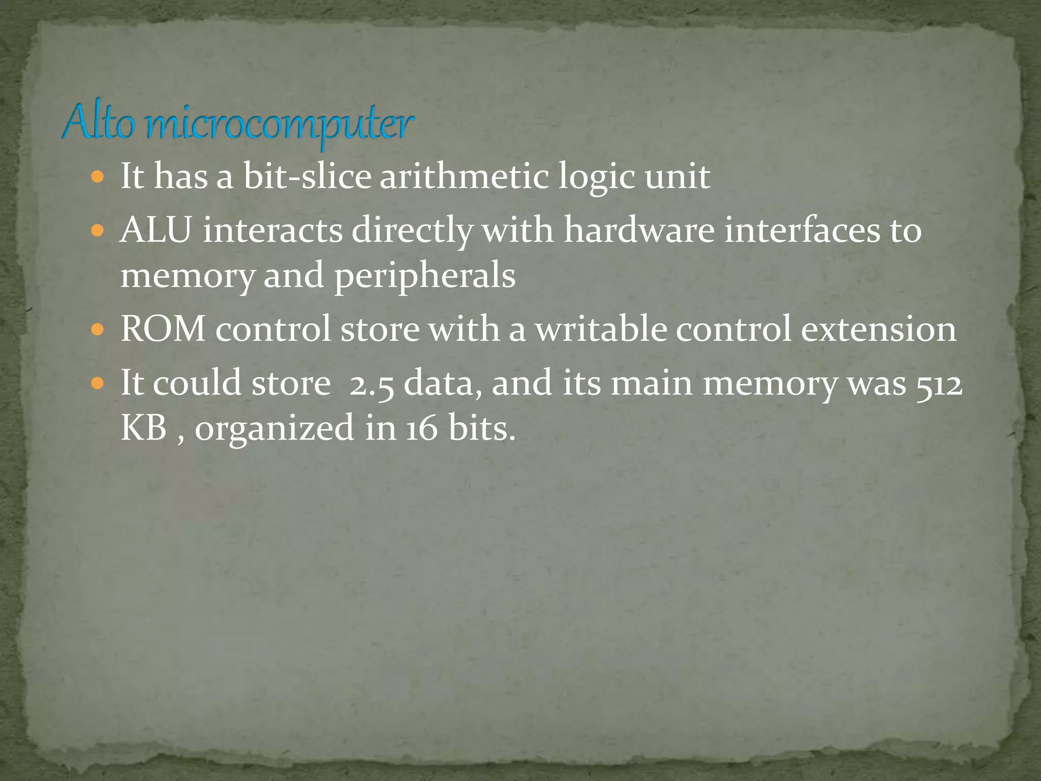 XEROX, PARC, AND THE ALTO | PPTX