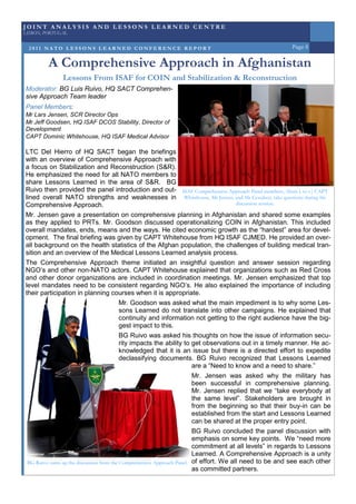 NATO LL Conference Report 2011 | PDF | Business Expos & Conferences ...