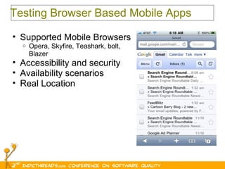 Cloud based Testing Mobile Apps | PPT