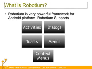 Test Automation On Android Platform Using Robotium | PPT | Operating ...