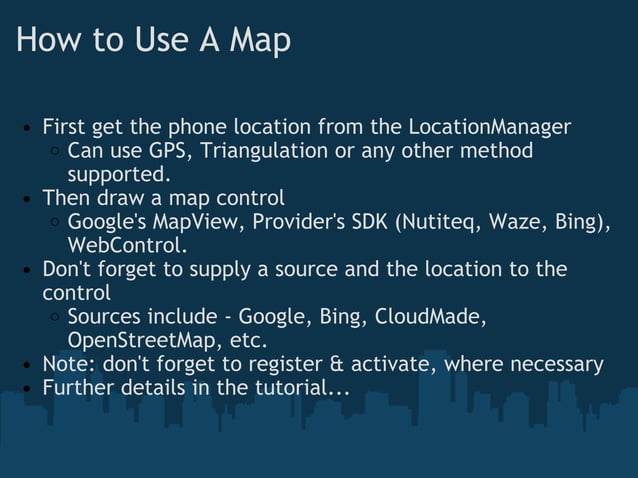 Post-PC: Geolocation & Maps in the Android Ecosystem | PPT