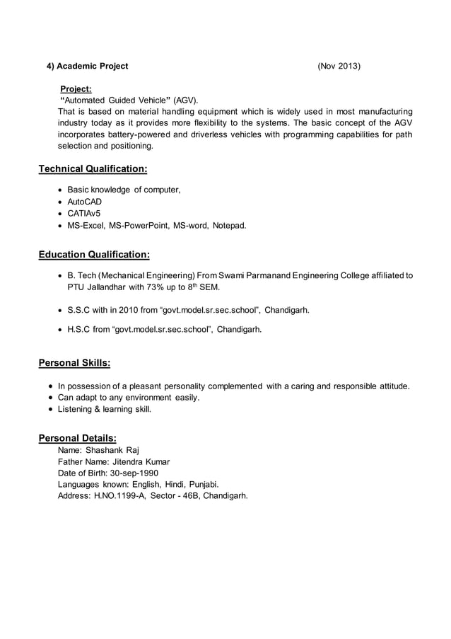 shashank raj resume | DOCX