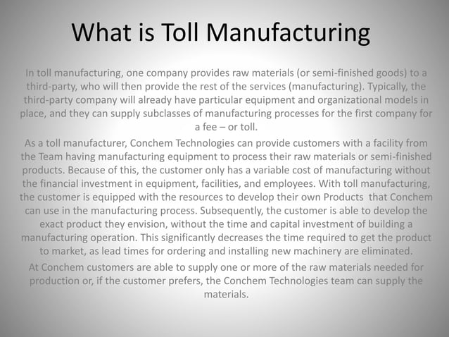 CONCHEM TECHNOLOGY SERVICES | PPT