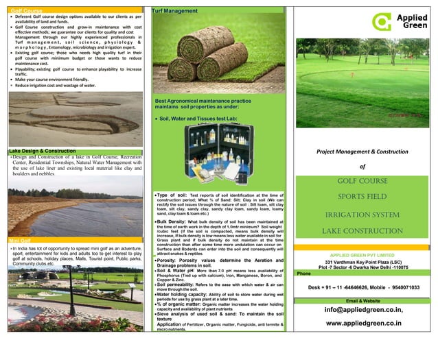 Brochure Golf Course | PDF