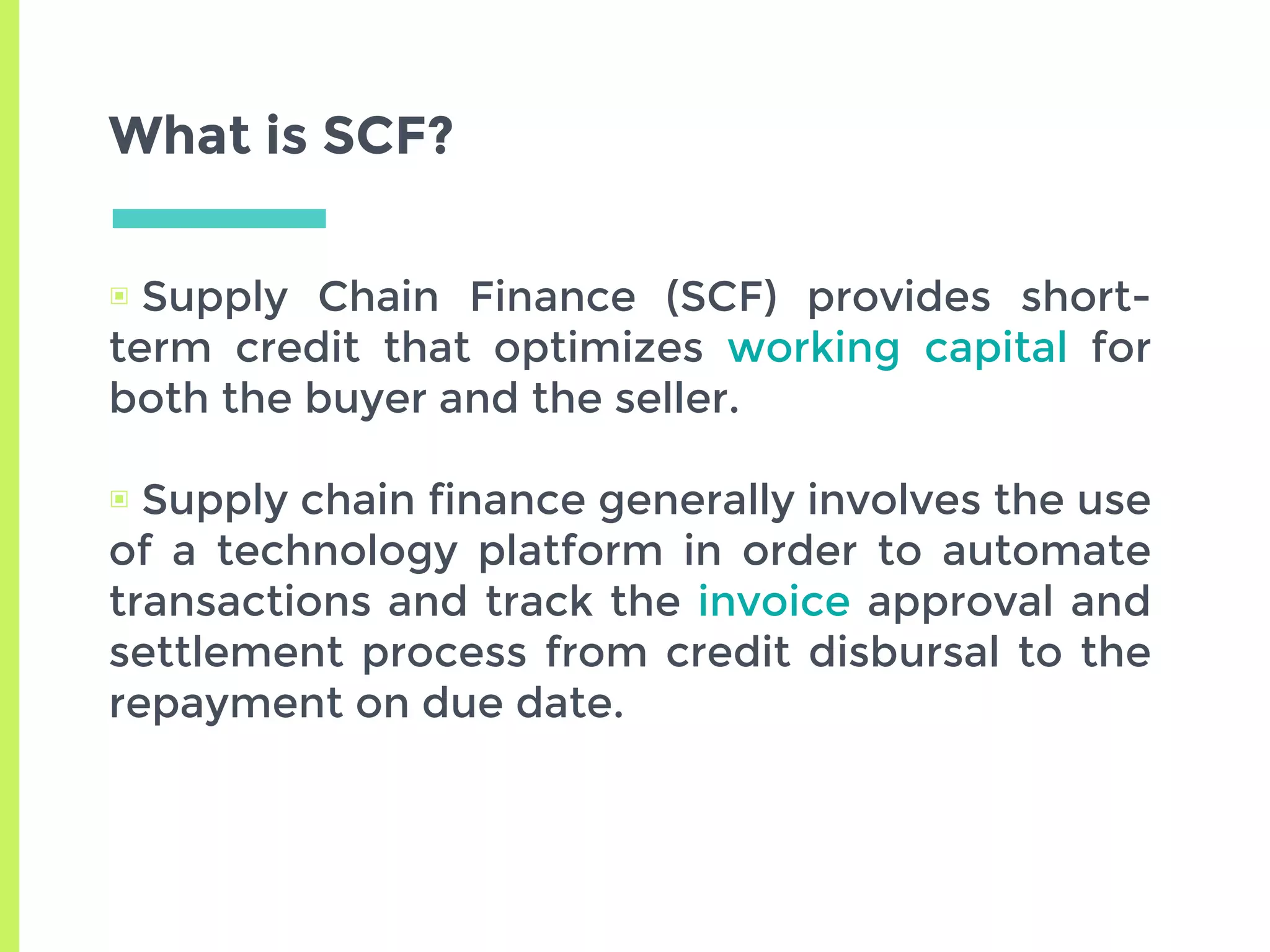 SCF in India an overview and way forward | PDF