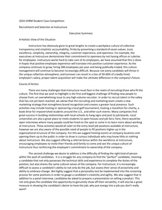 Excecutive Summary SHRM | PDF