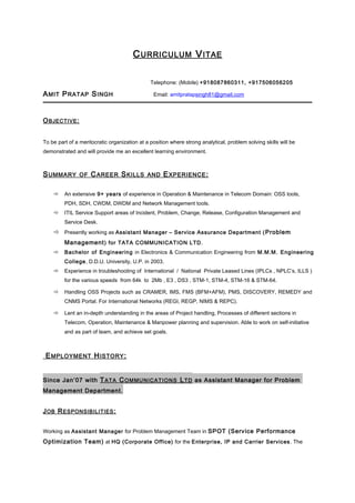 AMIT SINGH RESUME | DOC