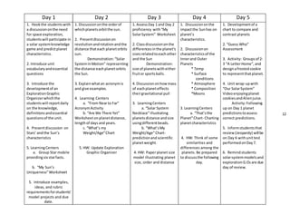 3rd Grade Science scope and sequence. | DOCX