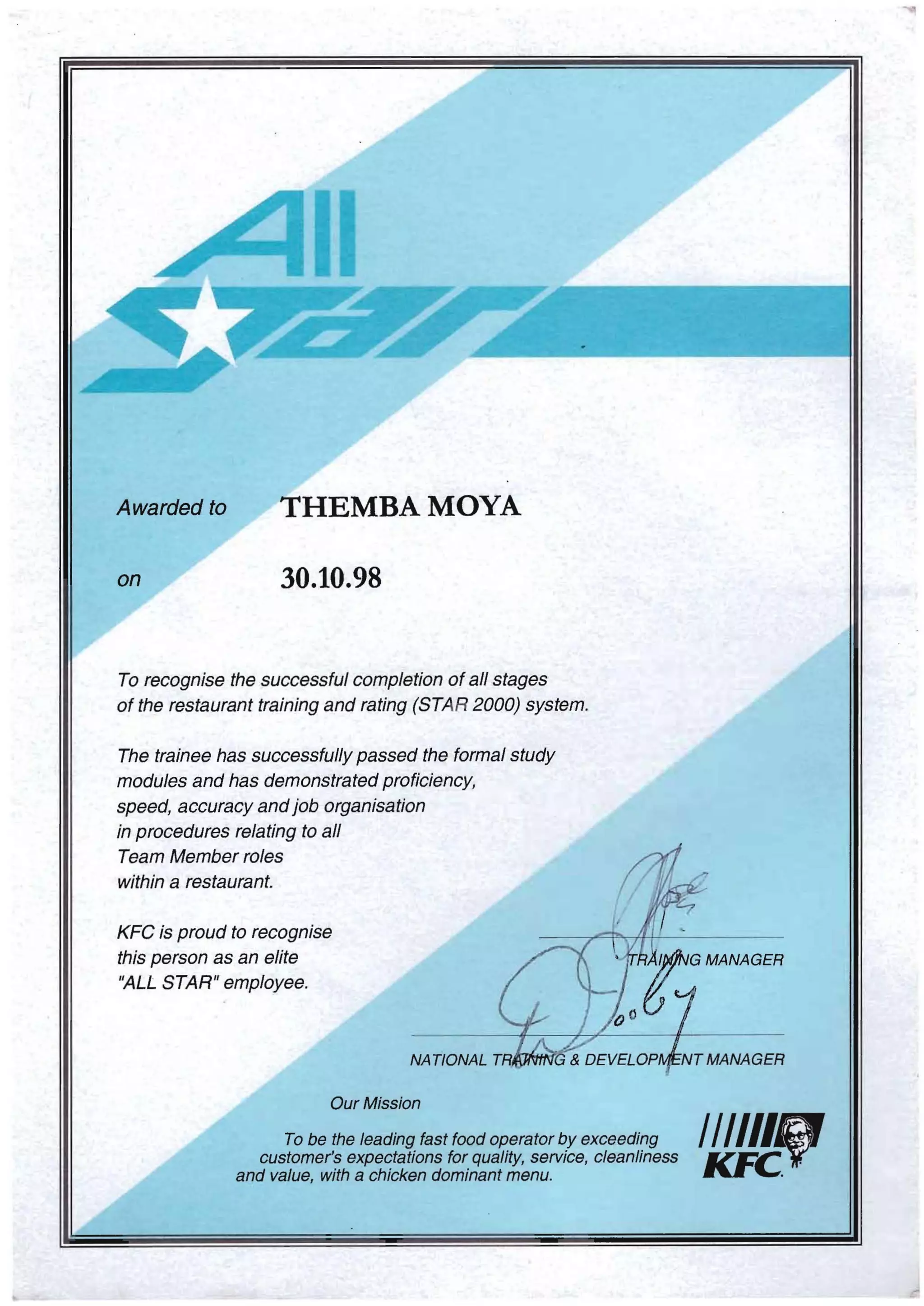 Themba's Certificates | PDF