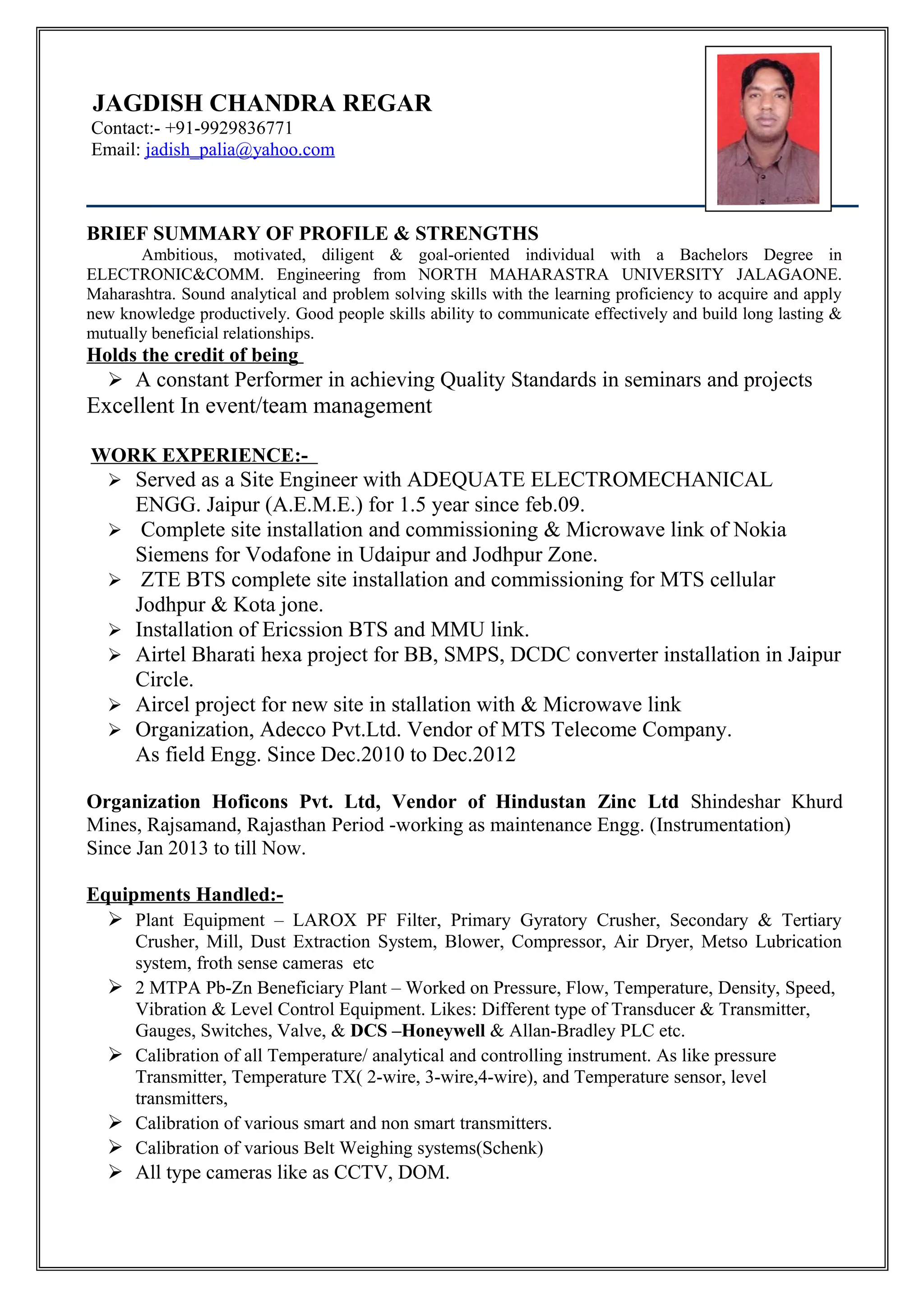 Jagdish Resume | DOC