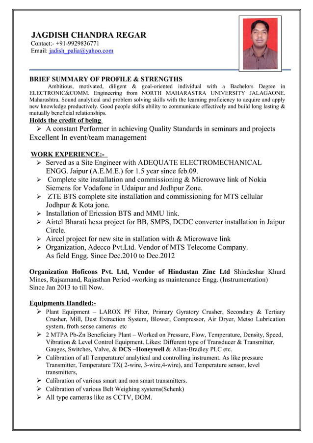 Jagdish Resume | DOC