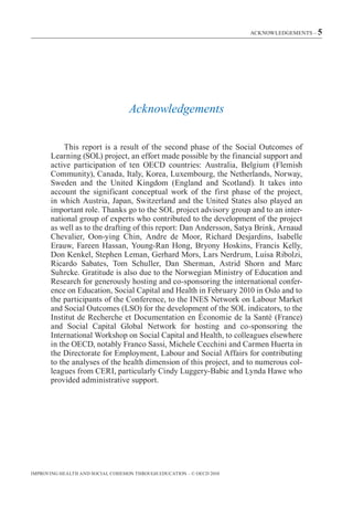 Improving Health and Social Cohesion through Education Oecd | PDF