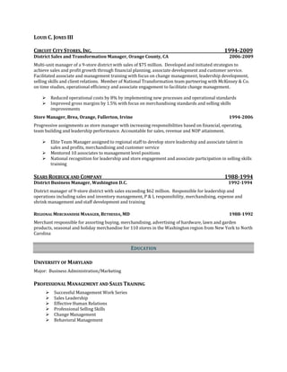 Resume - Louis C. Jones III | PDF