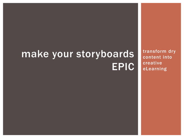 make your storyboards EPIC | PPT