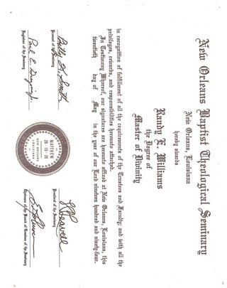 Pdf Master Of Divinity Degree