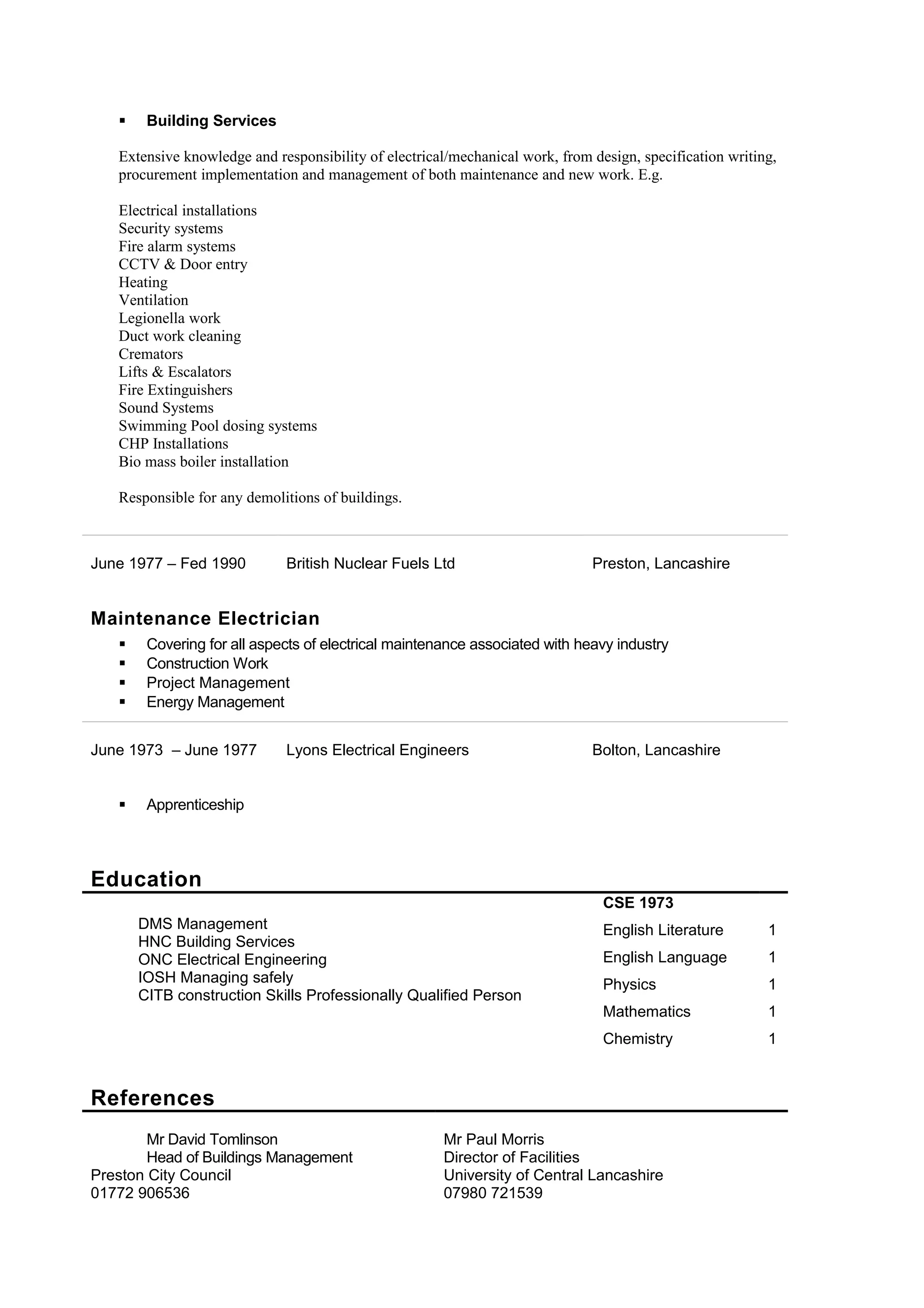 John Bradley CV | DOC