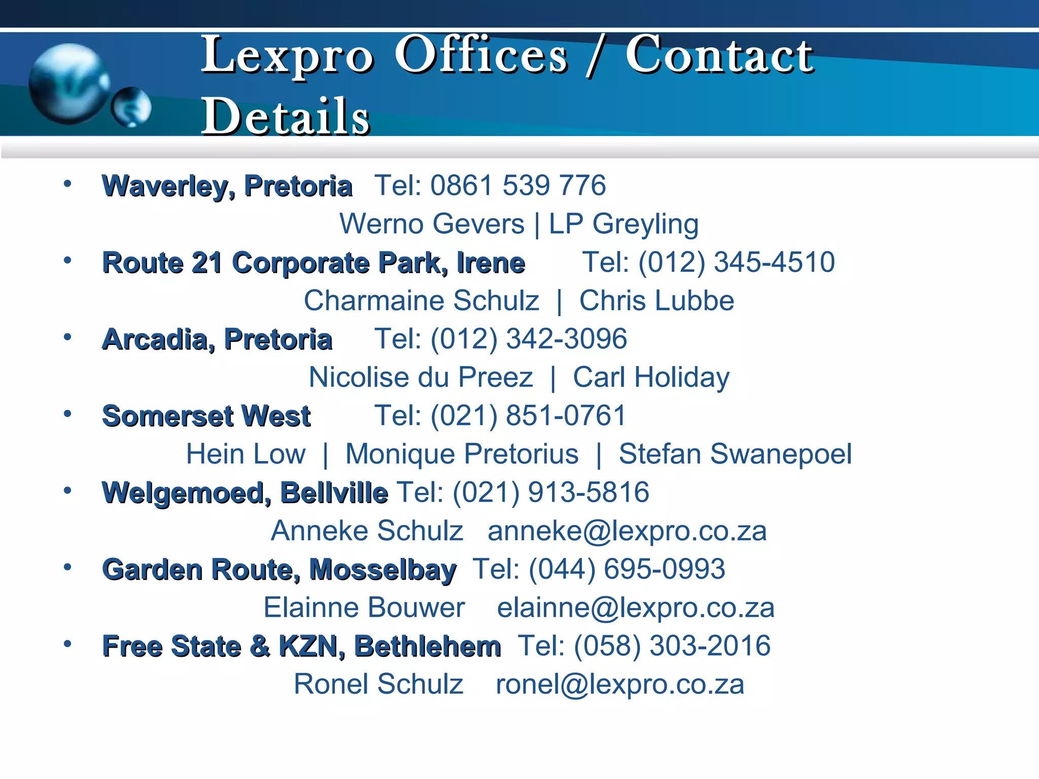 Lexpro Accounting Presentation | PPS